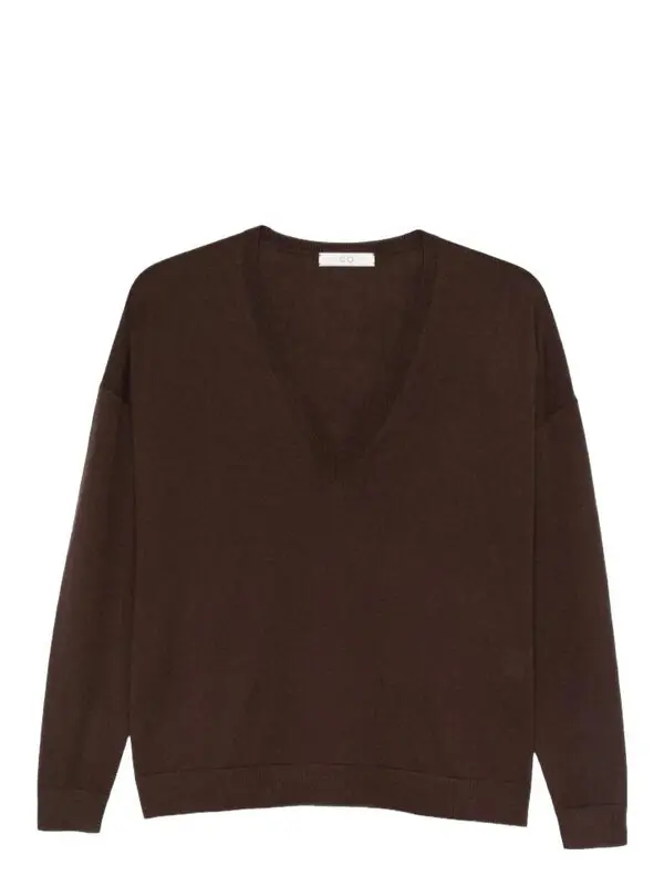 Co V-neck Sweater - Chocolate