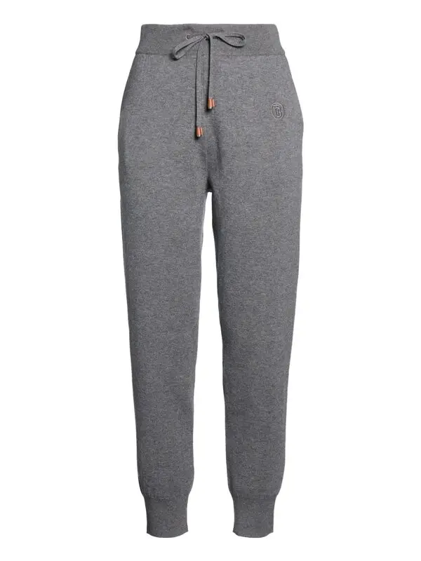 Burberry Track Pants With Embroidered Logo - Grey