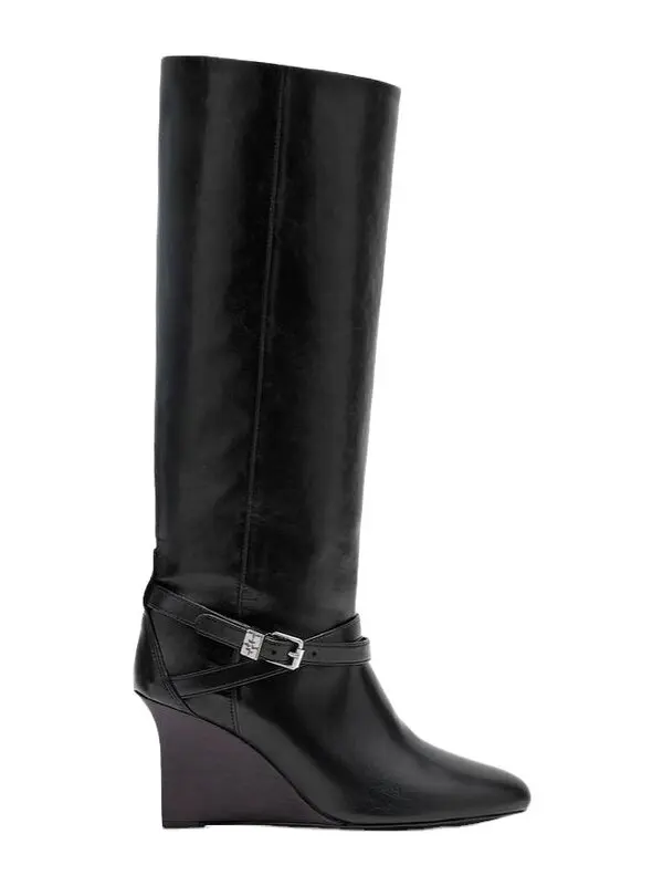 GANNI Kat Wedge Boots - Black