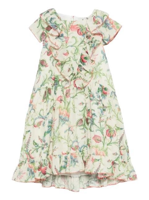Etro Ruffled Floral Print Dress - White