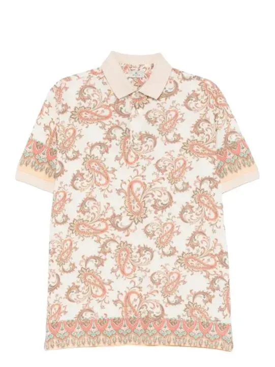 Etro Paisley-print Polo Shirt - Nude