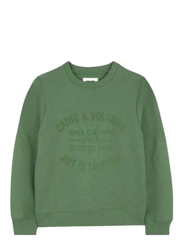 Zadig&Voltaire Long-sleeve Crewneck Sweatshirt With Embossed Design - Green