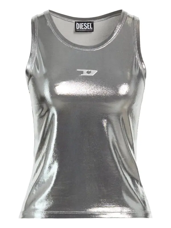 DIESEL® Sleeveless Crewneck Tank Top - Silver