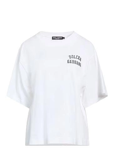 Dolce & Gabbana Short Sleeve T-shirt With Embroidered Logo - White