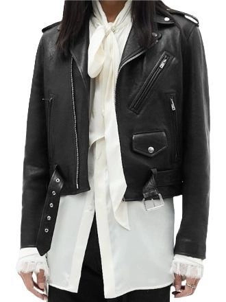 ANN DEMEULEMEESTER Clarin Fitted Perfecto Leather Jacket - Black