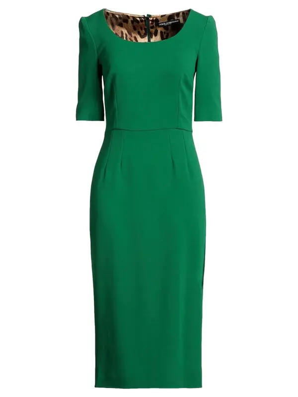 Dolce & Gabbana Midi Dress With Scoop Neckline - Green