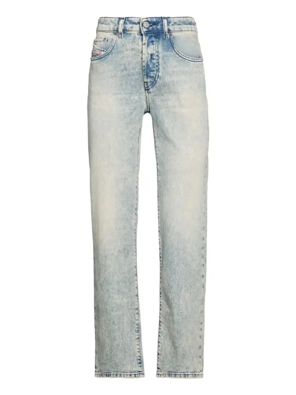 DIESEL® Solid Color Straight Leg Pants - Blue