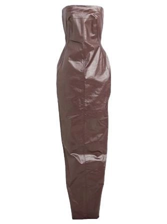 Rick Owens Sleeveless Denim Dress - Chocolate Brown