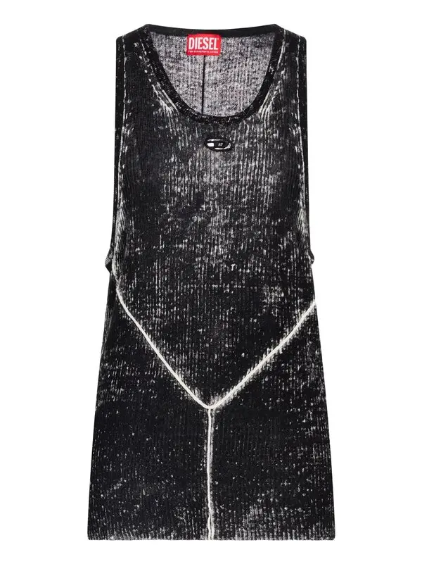 DIESEL® Sleeveless Knit Top - Black
