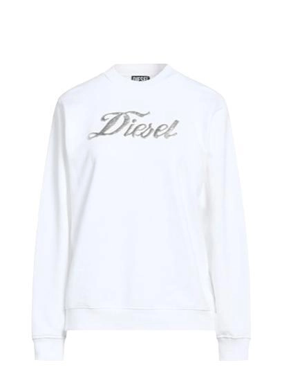 DIESEL® Sweatshirt With Metallic Logo - White