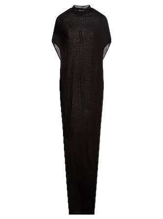 Rick Owens Wool Knit Bodycon Dress - Black