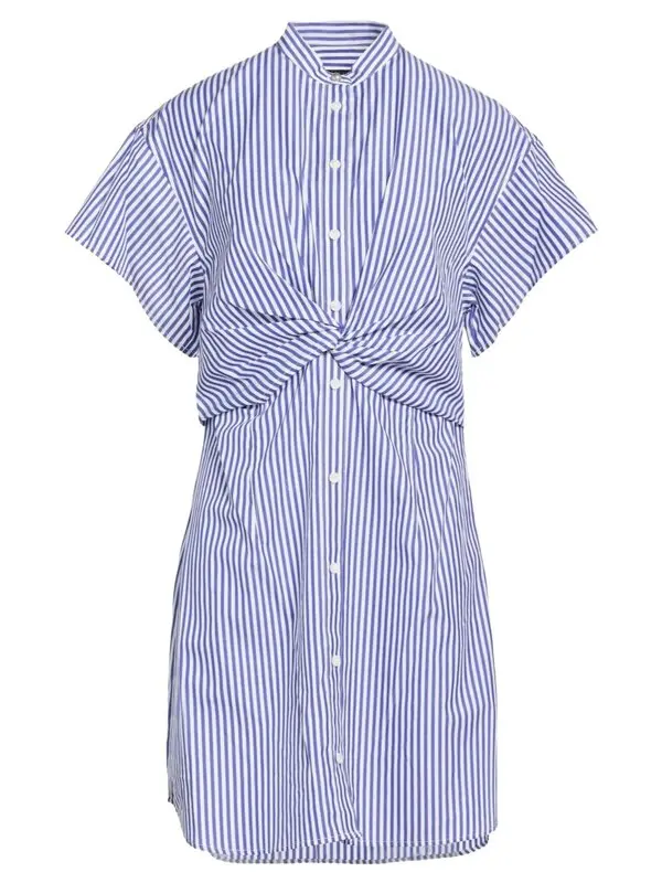 Rag & Bone Striped Shirt Dress - Blue