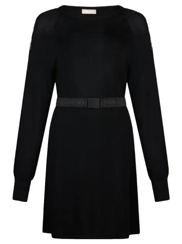 Liu Jo Cut-out Mini Dress With Belt - Black