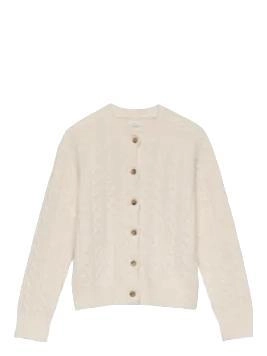 DÔEN Penrose Cable-knit Cardigan - Nude