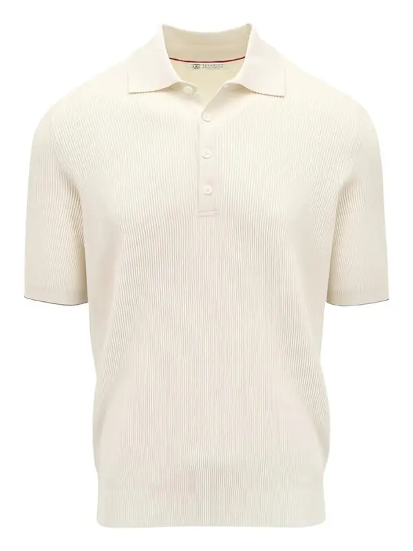 Brunello Cucinelli Short-sleeve Buttoned Polo Shirt - Light Brown
