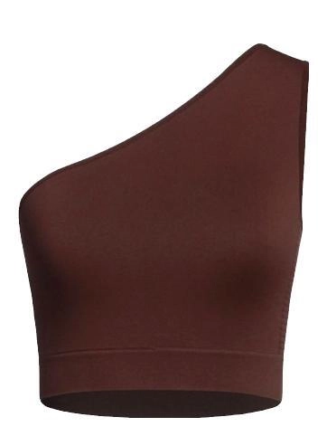 Rick Owens One-shoulder Jersey Top - Chocolate Brown