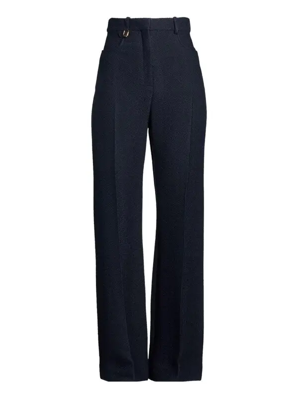 Jacquemus Solid Color Casual Trousers - Blue