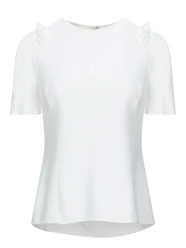 Dolce & Gabbana Crepe Short Sleeve Top - White