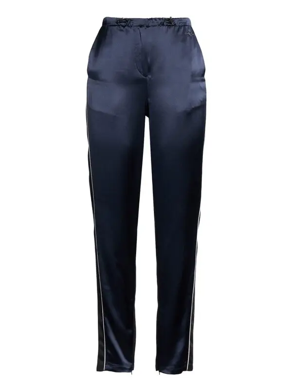 DIESEL® Two-tone Tapered Satin Jersey Pants - Black
