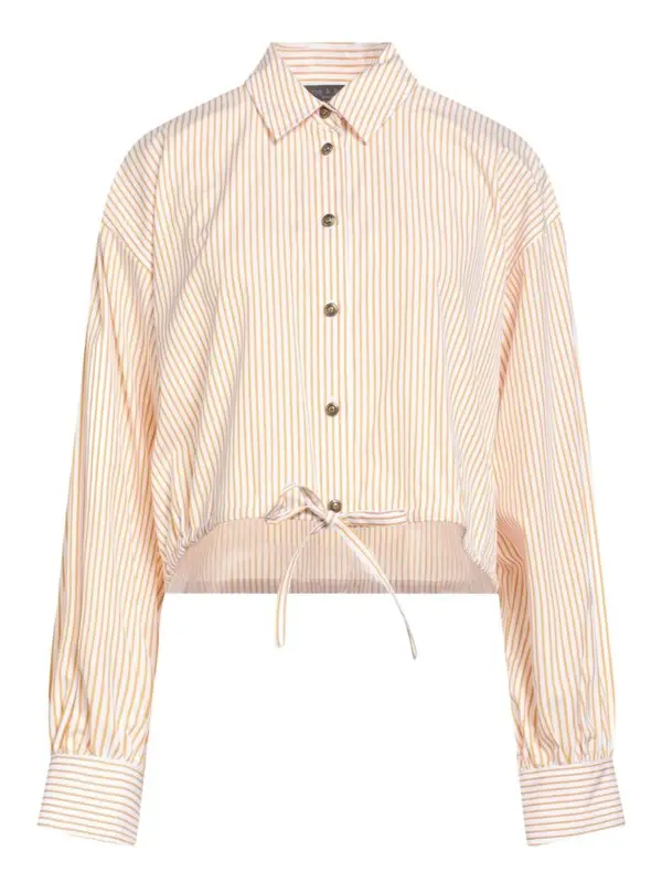 Rag & Bone Striped Long-sleeve Shirt With Drawstring Hem - No