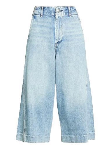 Rag & Bone Light Wash Wide-leg Cropped Jeans - Blue