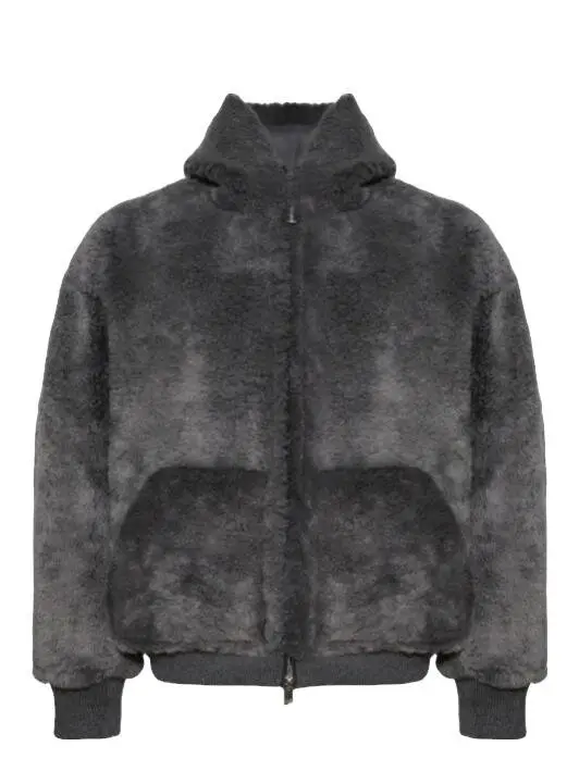 Alexander Wang Shearling Jacket - Dark Gray