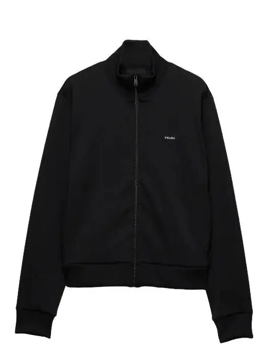 Prada Technical Jersey Blouson Jacket - Black
