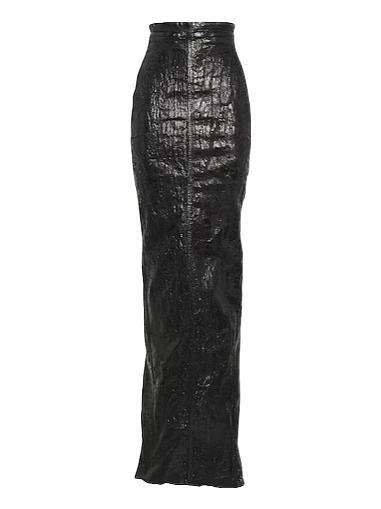 Rick Owens Flared Midi Skirt - Black