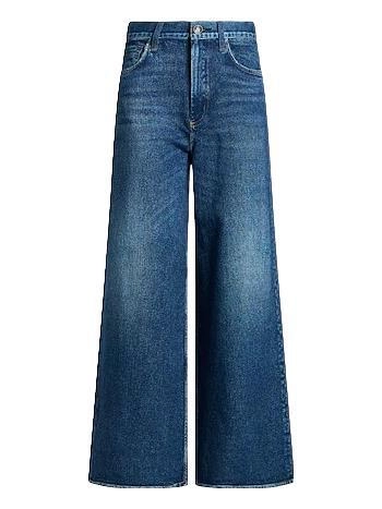 Rag & Bone Dark Wash Loose-fit Wide-leg Jeans - Blue