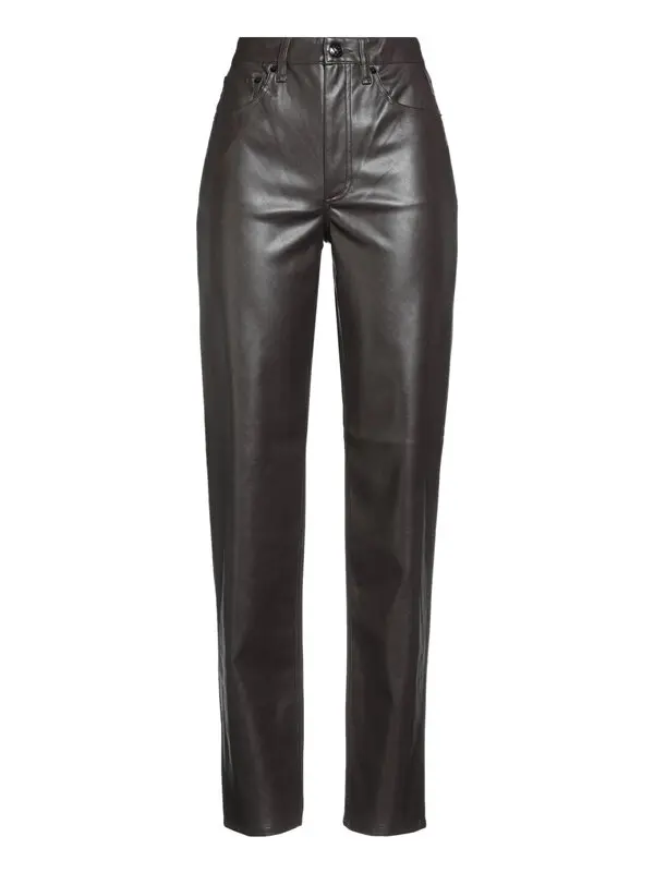 Rag & Bone Straight-leg Leather Trousers - Black