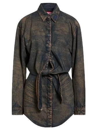 DIESEL® Vintage Wash Denim Shirt Dress - Blue
