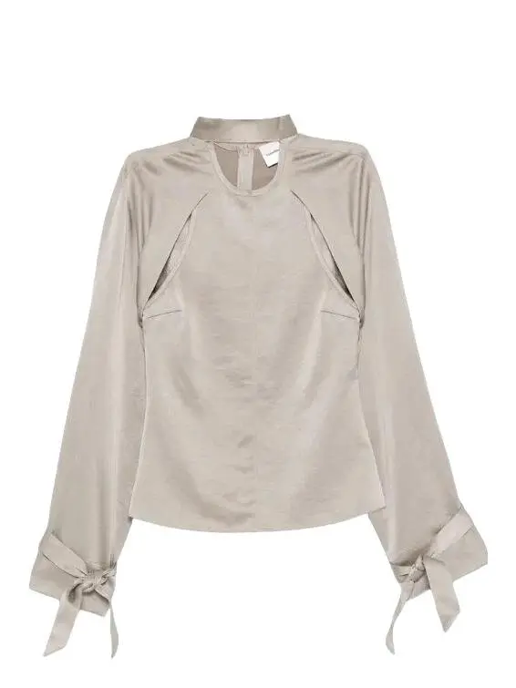Nanushka Detachable Bolero Tie-detail Top - White