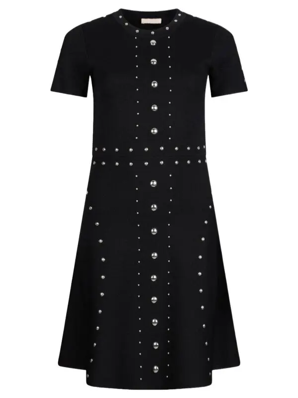 Liu Jo Studded Knit Mini Dress - Black