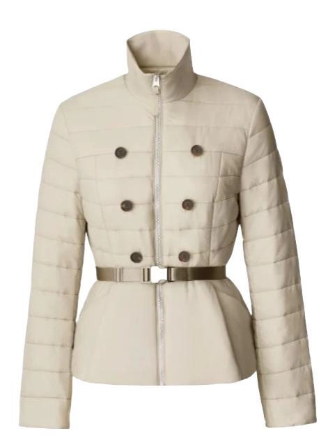 Mackage Serafina Quilted Belted Jacket - Nude