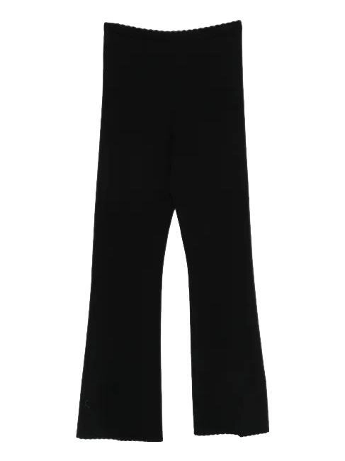 TWINSET Scallop-shaped Trim Casual Pants - Black