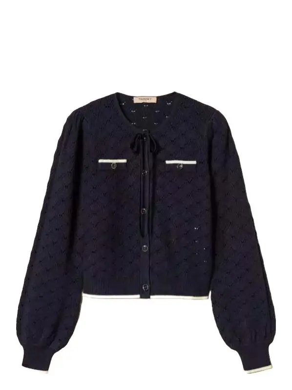 TWINSET Embellished Knitwear With Bow Detail - Black