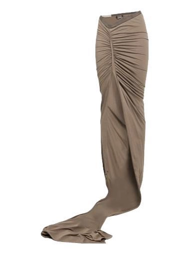 Rick Owens Asymmetrical Draped Jersey Dress - Khaki