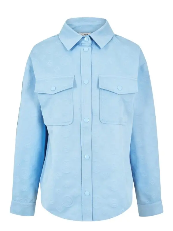 Casablanca Textured Button Shirt - Blue