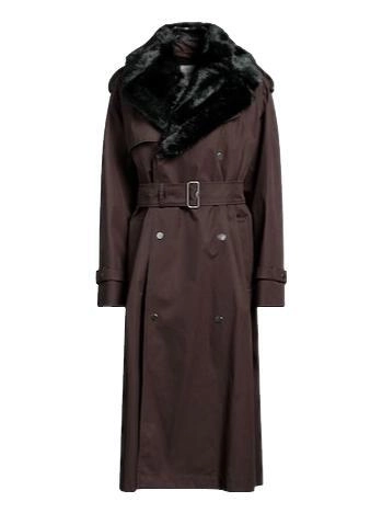 Burberry Classic Long-sleeve Trench Coat With Detachable Fur Collar - Green