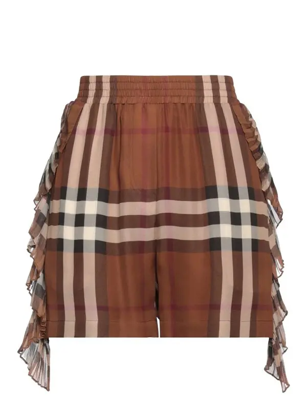 Burberry Printed Shorts - Chocolate Brown