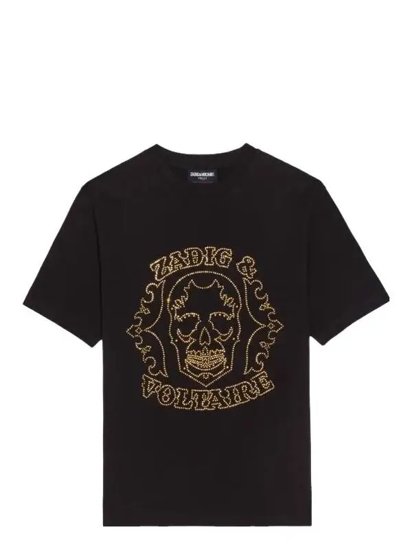 Zadig&Voltaire Graphic Skull Print T-shirt - Dark Chocola