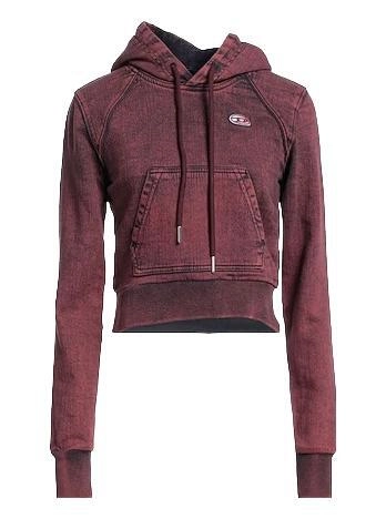 DIESEL® Oversized Hooded Sweatshirt - Wine Red