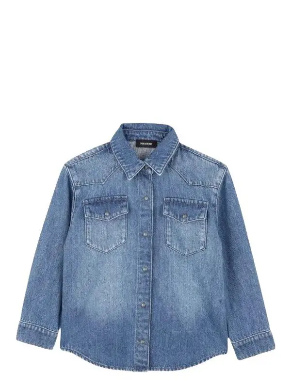 Zadig&Voltaire Embroidered Denim Shirt - Blue