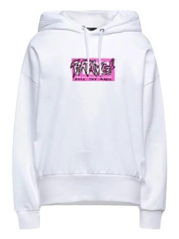 DIESEL® Embroidered Logo Hooded Track Jacket - White