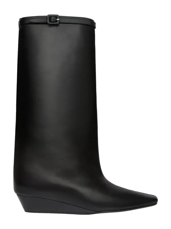 COURREGES Square-toe Wedge Boots - Black