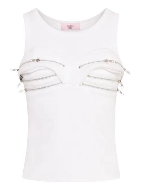 Martine Rose Zip Tank Top - White