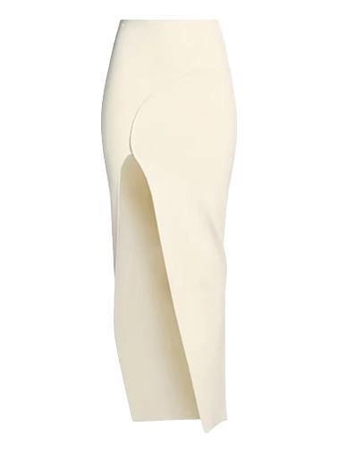 Rick Owens Plain Knit Pencil Skirt With Front Slit - Ivory
