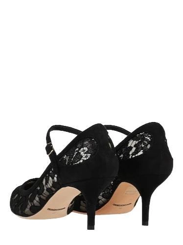 Dolce & Gabbana Pointed Toe Mary Jane Pumps - Black