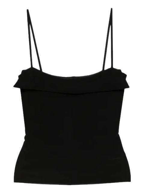 Nanushka Marinle" Square Neck Spaghetti Strap Top - Black