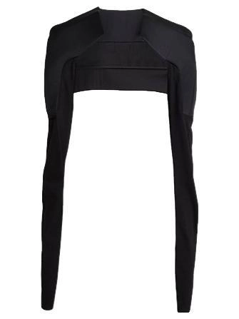 Rick Owens Long Sleeve Satin Top - Black